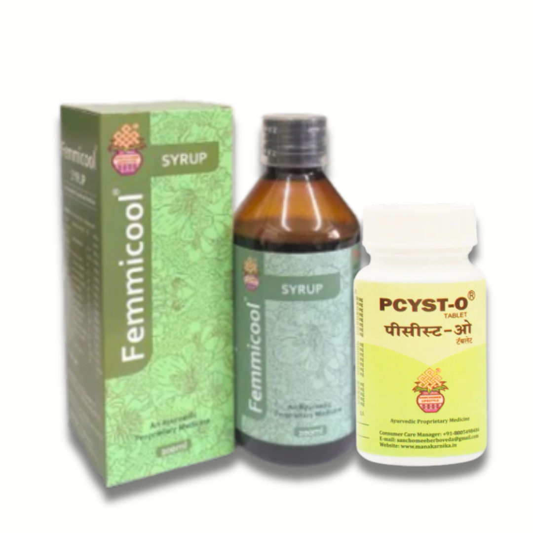 Hormonal Harmony Care Pack - Pcyst-O Tablets & Femicool Syrup ...