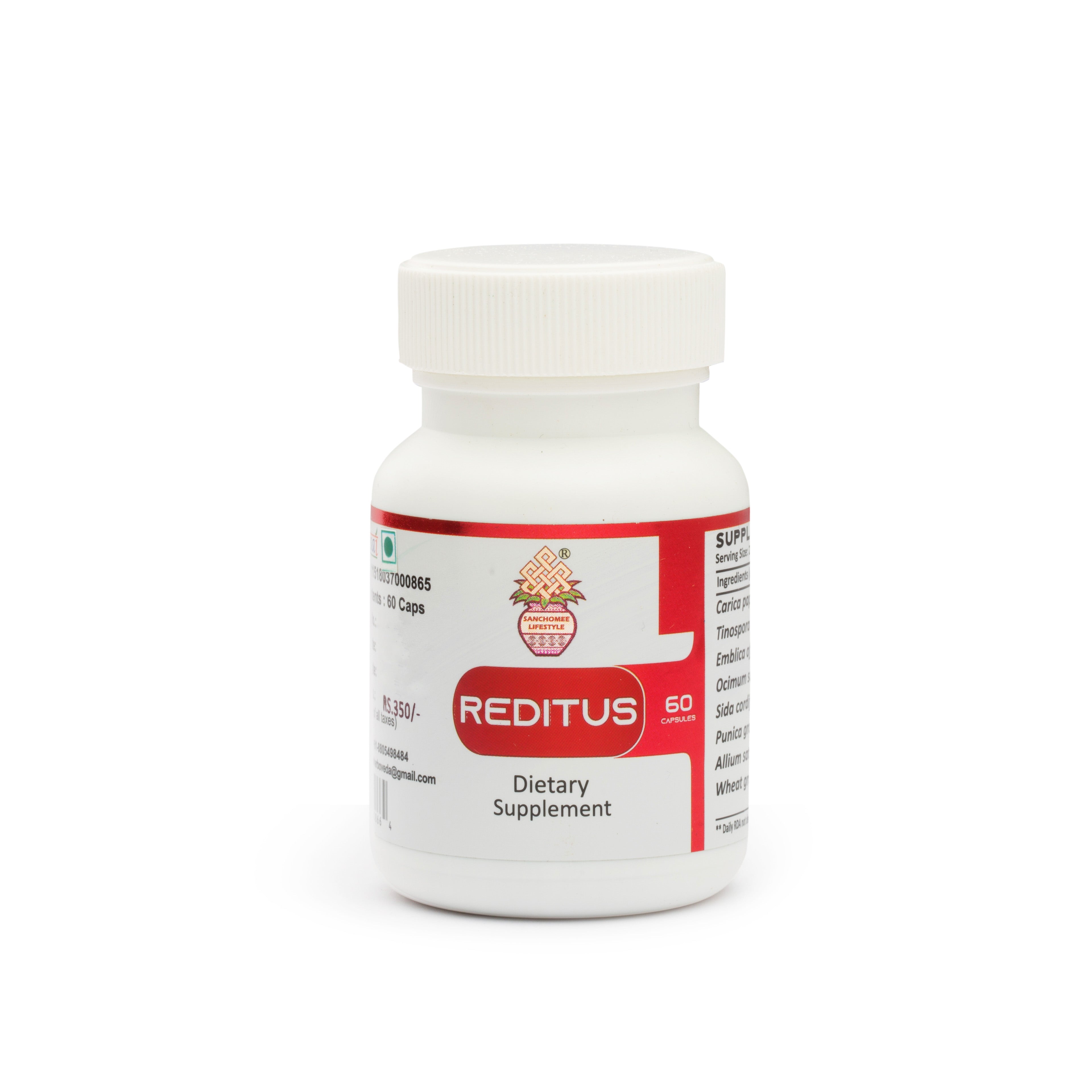 Reditus Capsules (60 Capsules) - Boost Platelets | Sanchomee Herboveda